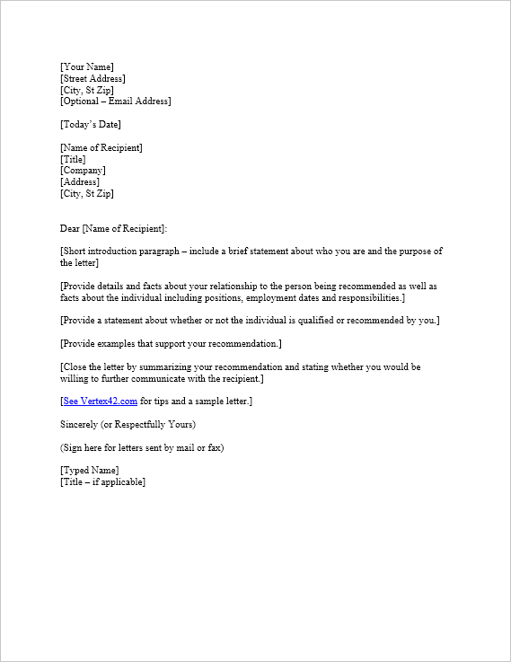 How To Write A Letter Of Recommendation With Examples Images And 