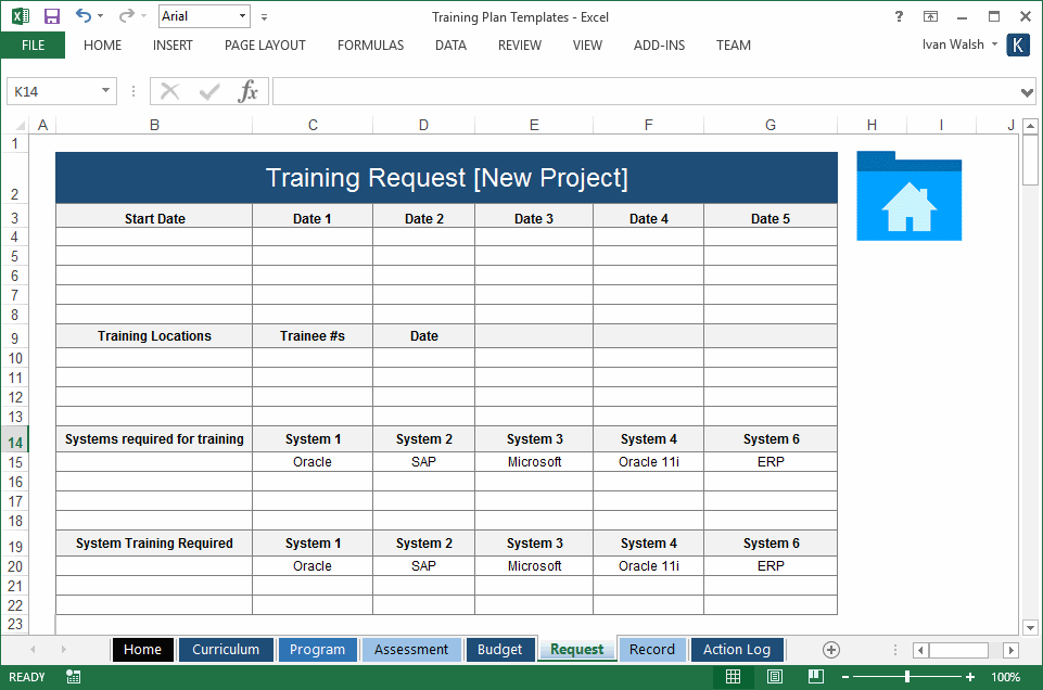 Training Plan Template Mt Home Arts