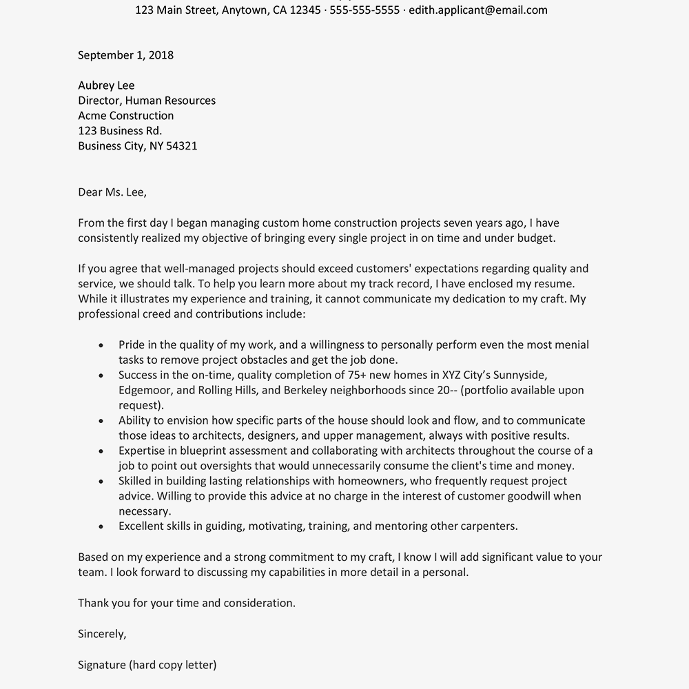 Construction Project Manager Cover Letter Mt Home Arts