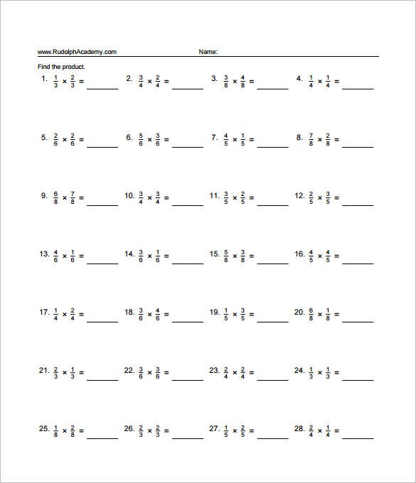 Multiplying Fractions Worksheet Template Mt Home Arts