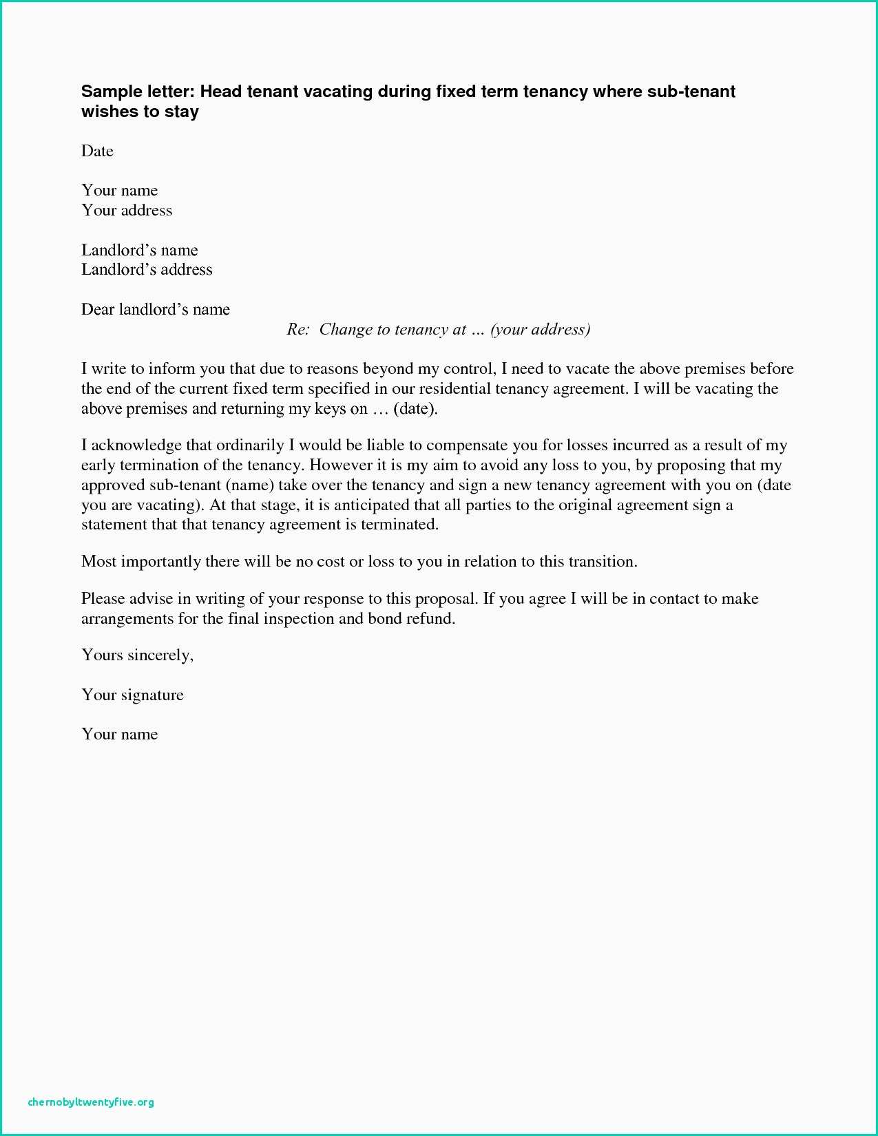 Sample Letter To Break Lease For Your Needs Letter Template Collection
