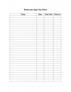 Sign In And Out Sheet | Mt Home Arts